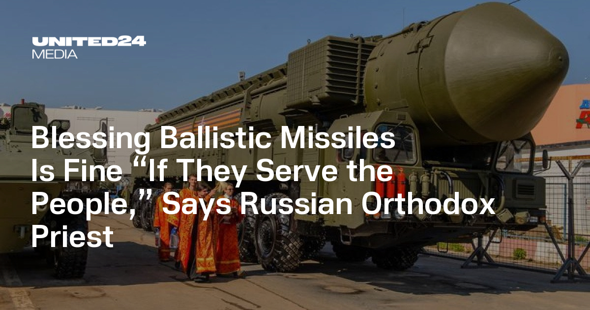 Orthodox Priest Blessing Weapons